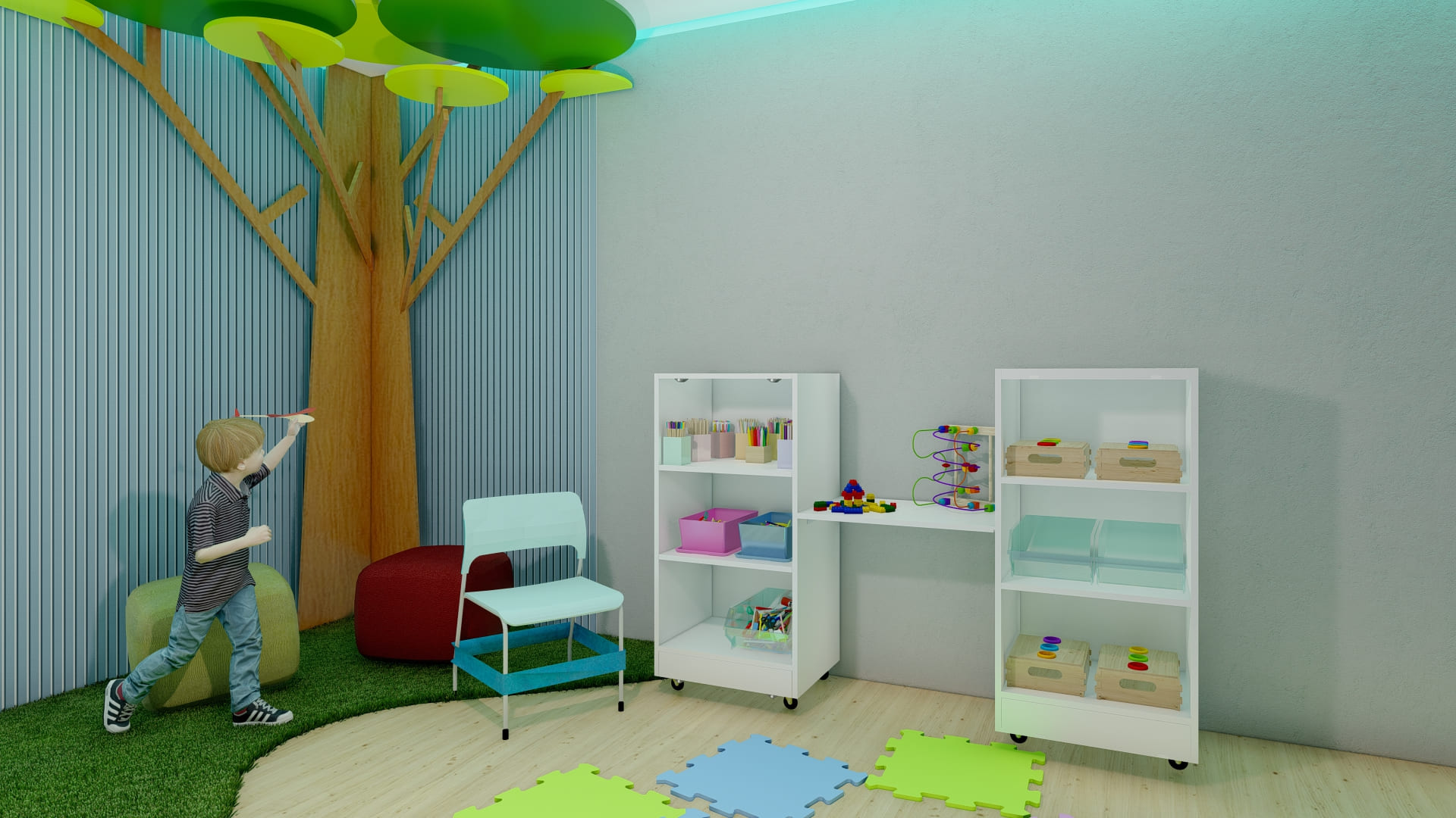 Estación de trabajo TEACCH - Healthy Education